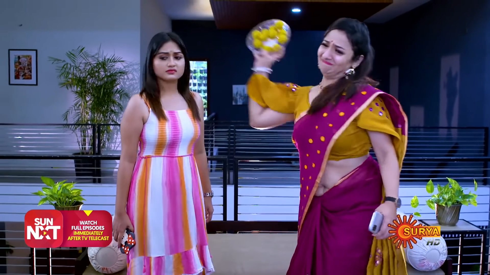 Priya Prince Fleshy Deep Big Navel in Pink Saree mkv snapshot 00 31 098 ...