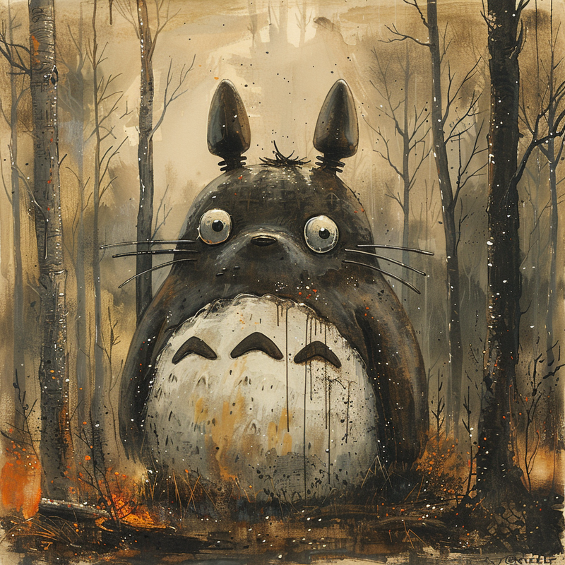 giobbito sad totoro cries in a burned forest style raw st 63123e18 6a30 ...