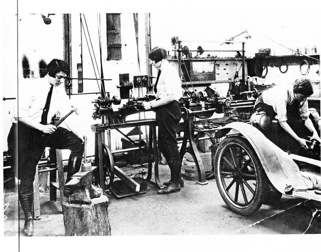 Lathes In 1920s Australian Car Workshop