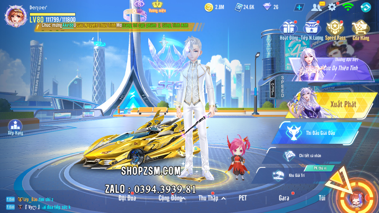 Tài khoản Zing Speed Mobile