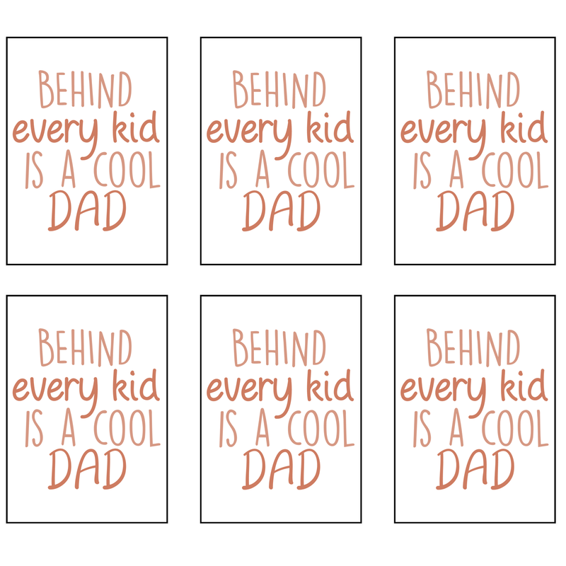 behind every kid is a cool dad POSTCARD — Postimages