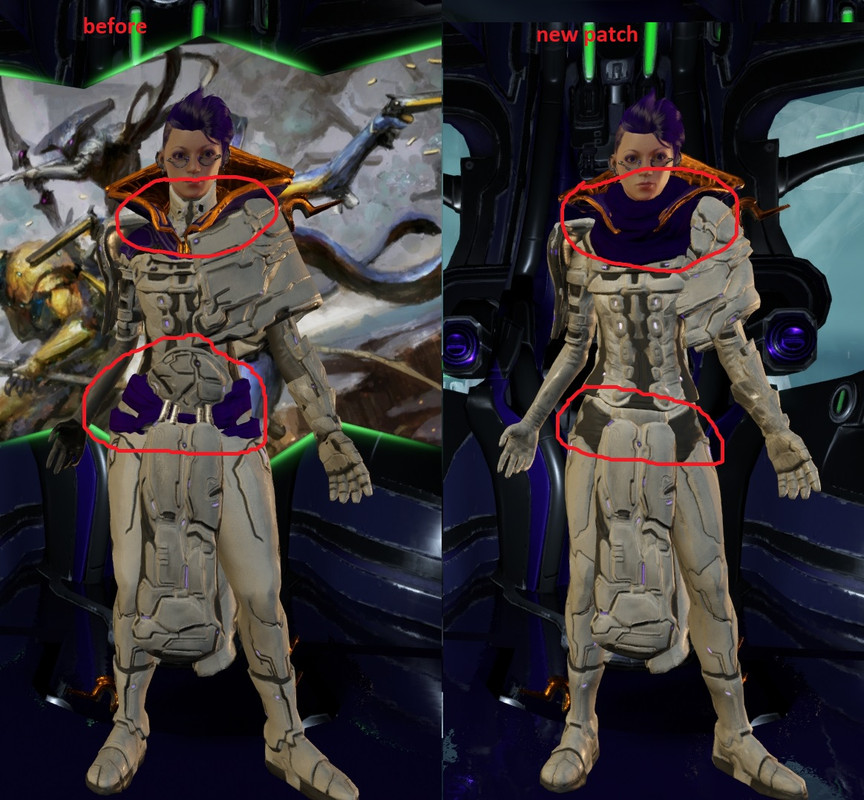 Operators suits need to be reverted. - Art, Animation, & UI - Warframe Forums