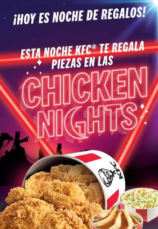 KFC: Chicken Nights, Piezas de pollo GRATIS en paquetes clásicos (los ...