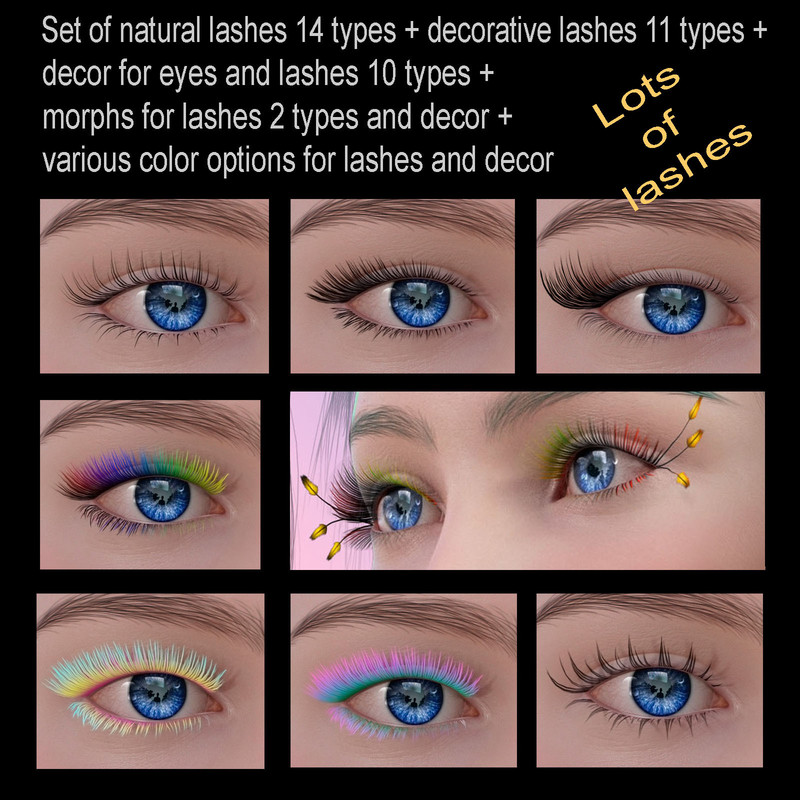 Lots Of Lashes For G8 Men And Women 2025 - Free Daz 3D Models