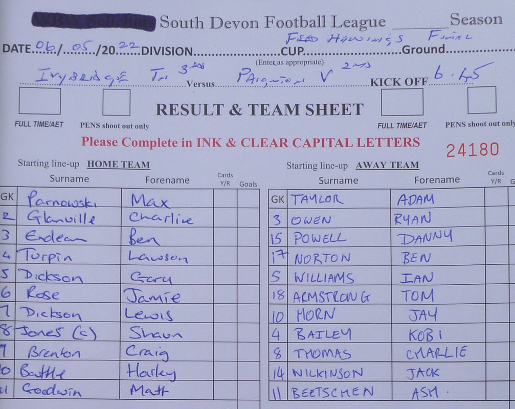 team sheet 1 — Postimages