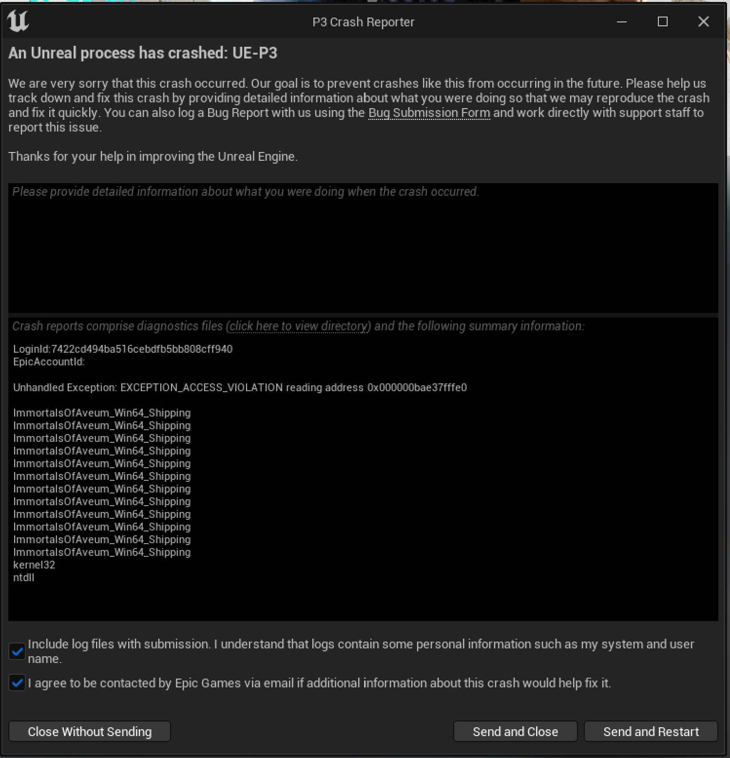 unreal crash — Postimages