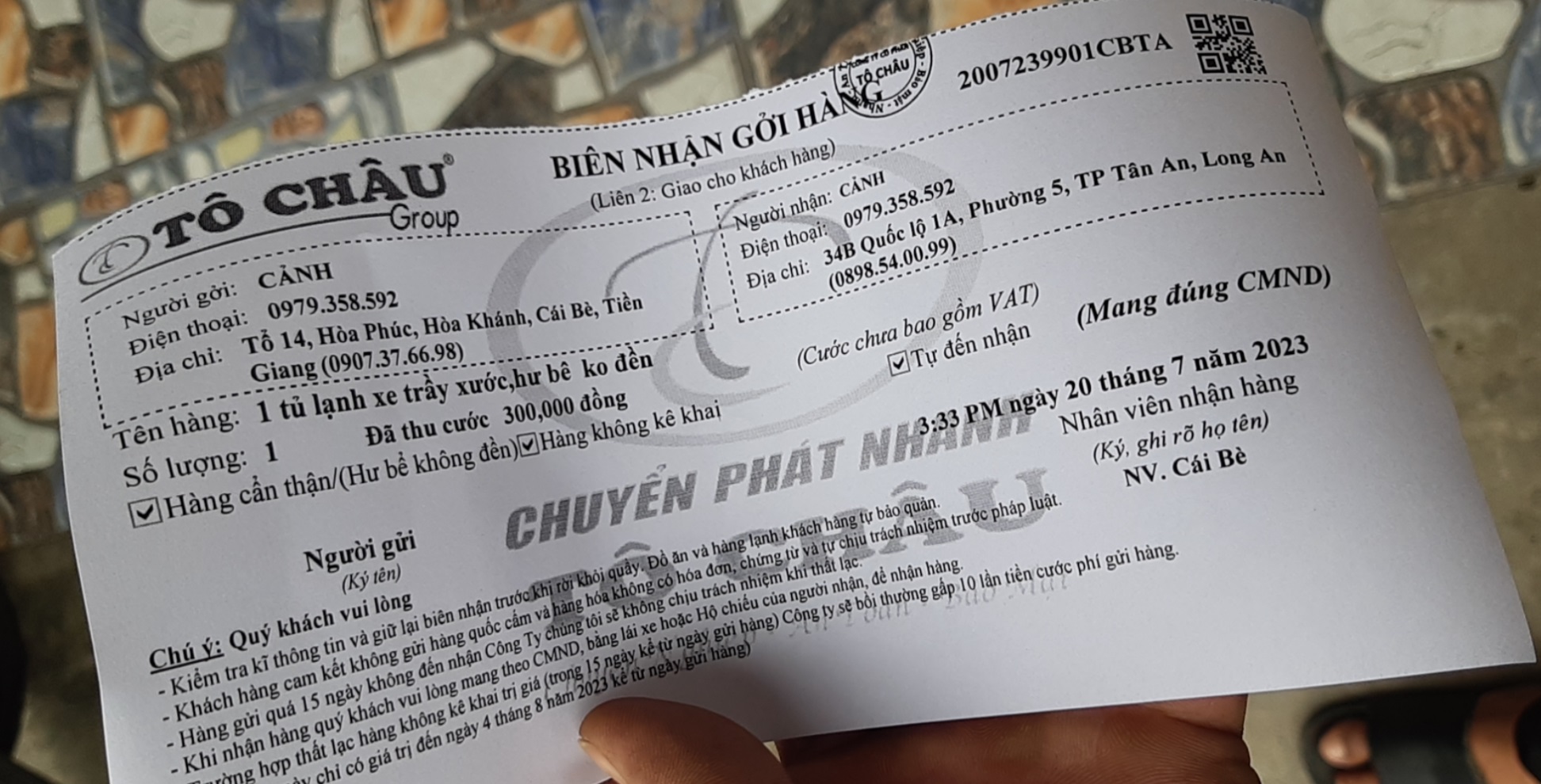 hoa don to chau — Postimages