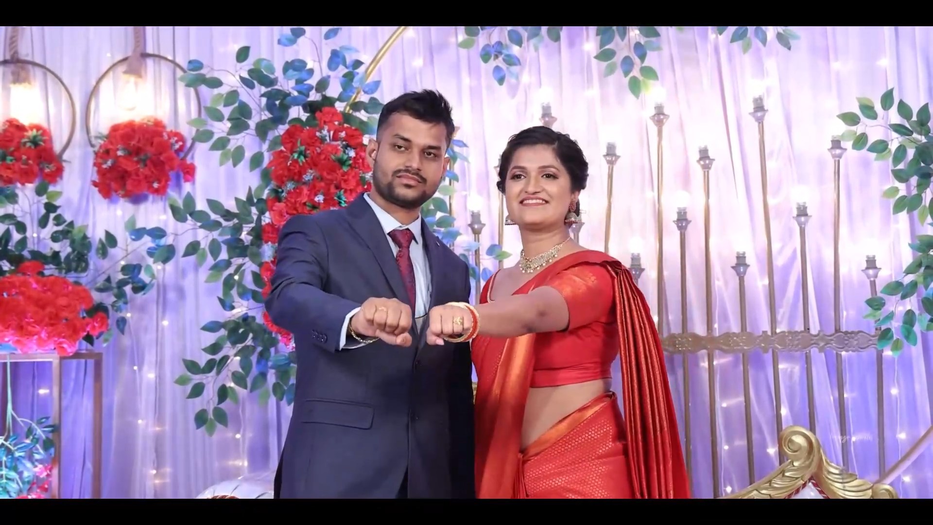 Sexy kannadiga bride big deep navel in red saree mkv snapshot 00 13 270 ...