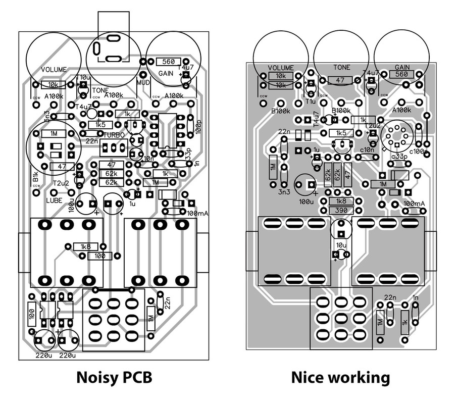 ProCo Rat veroboard squeal. Is it the layout?