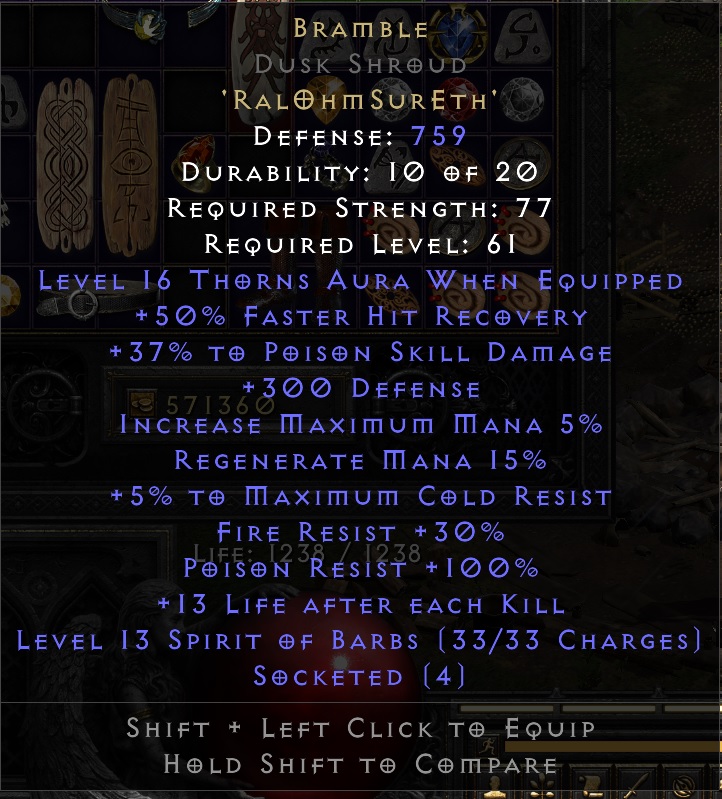 37% / 50% Bramble Ds Runeword - Topic - d2jsp