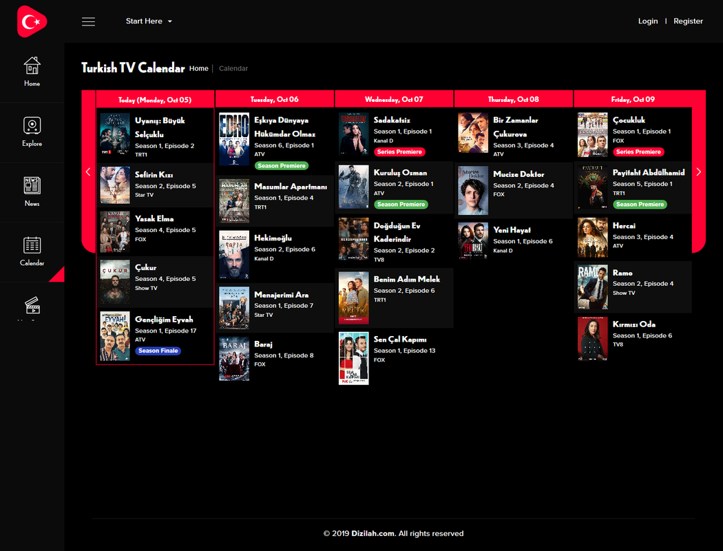 Screenshot 2020 10 05 Turkish TV Series Calendar — Postimages