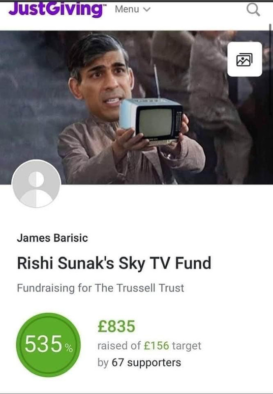 For Rishi Sunak the Sky (TV) is the limit? - Memes and then some… USA ...