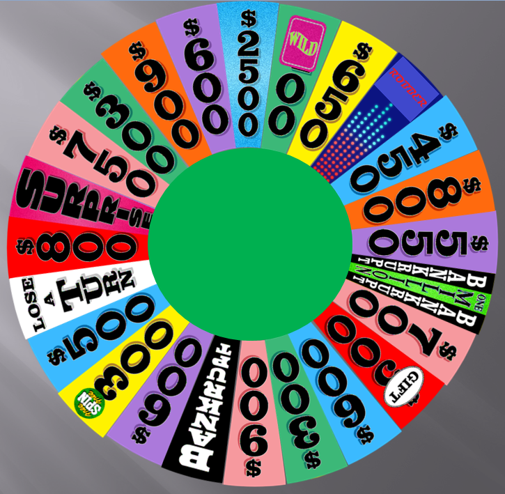 Wheel layout Game 1 Round 1 — Postimages