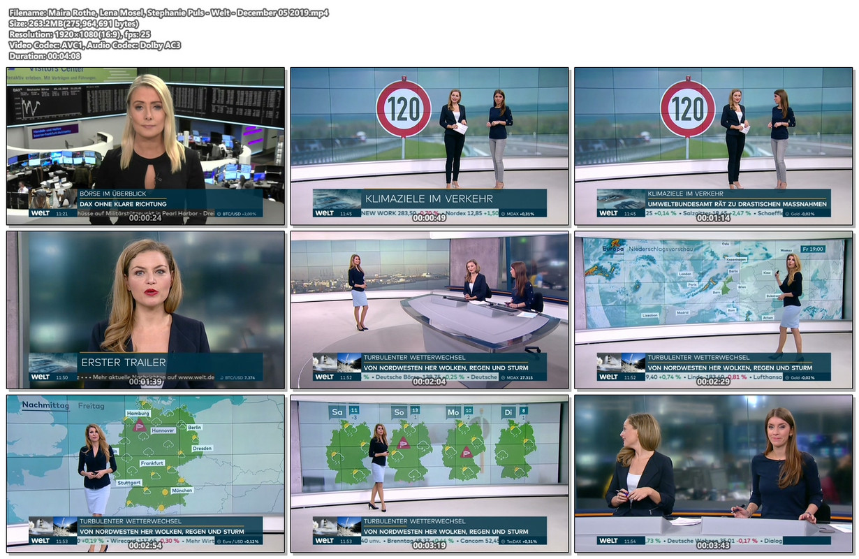 Maira Rothe, Lena Mosel, Stephanie Puls - Welt - 5.12.2019 (V HD ...