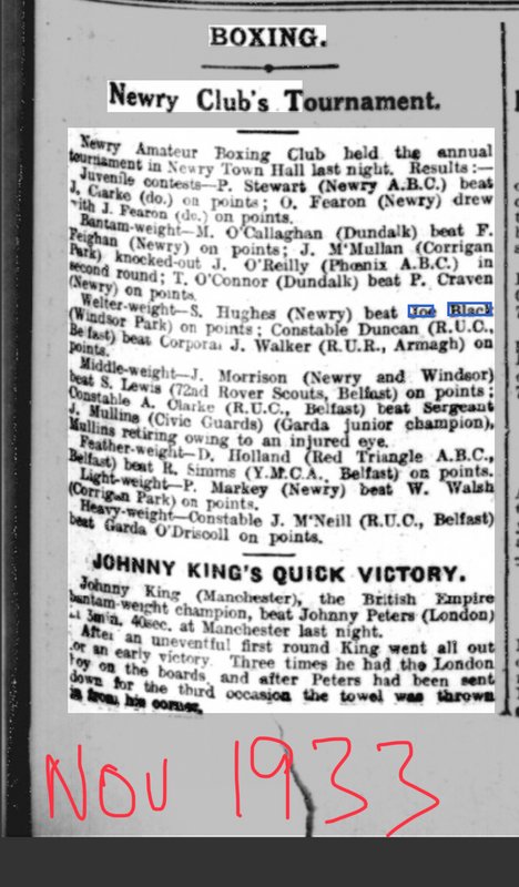 Belfast Boxers in 1930's