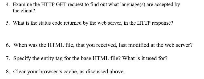 Solved Application Layer - HTTP Protocol Do and explain how | Chegg.com