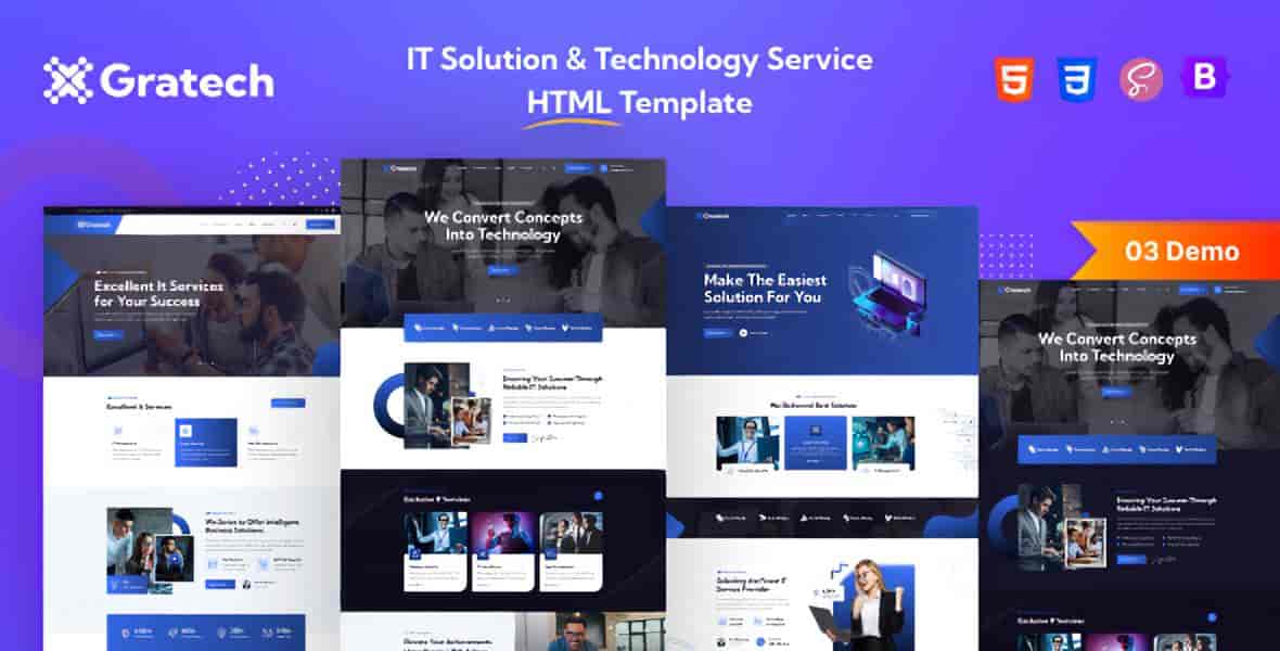 Gratech - IT Service And Technology HTML Template – Bliter GPL