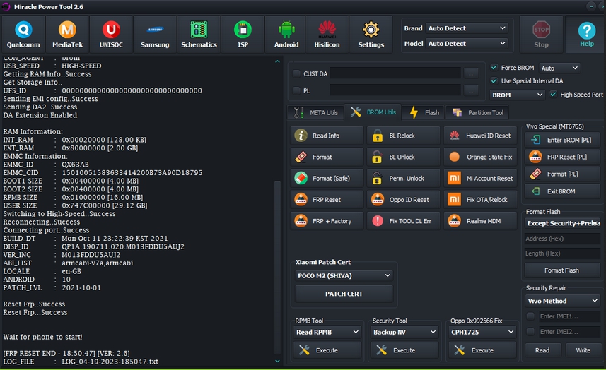GSM-Forum - Samsung M01 Core frp reset by MPT (with test point)