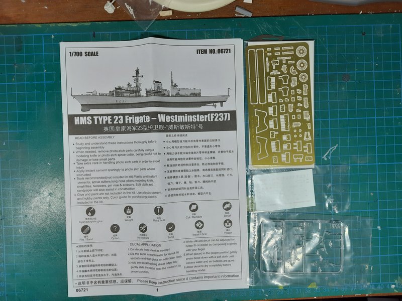 Trumpeter 1/700 HMS Westminster - Type 23 Frigate - Work in Progress ...