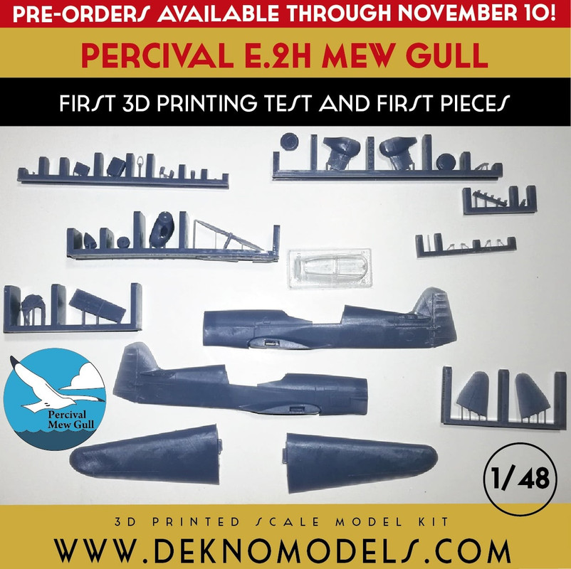 1/48 - Percival E.2H Mew Gull 3D printed kit by Dekno Models - 3D ...