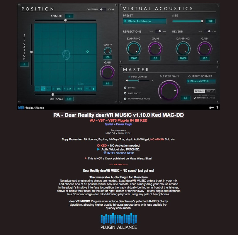 INFO dear VR MUSIC MAC — Postimages