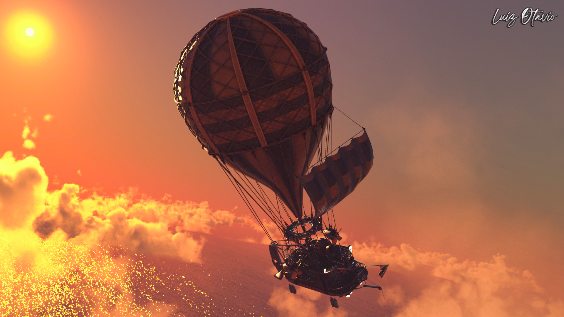 Steampunk AirBalloon - Free Daz 3D Models