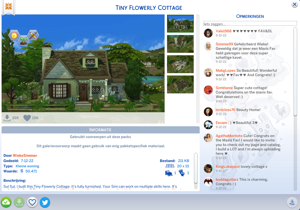 Maxis Fav Tiny Flowery Cottage — Postimages