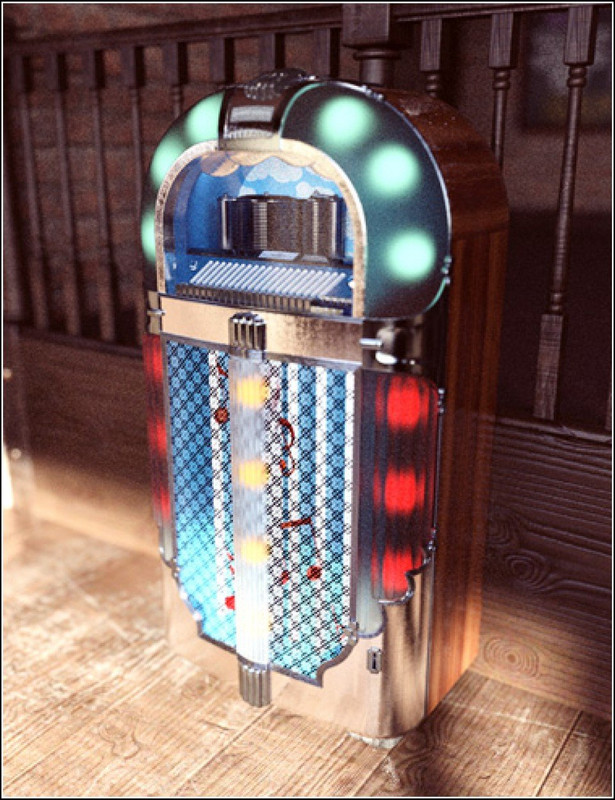 Vintage Jukebox » TOPGFX | Daz3d Renderosity Poser 3D Stuff Free Download