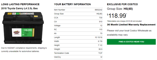 Costco Car Battery Replacement
