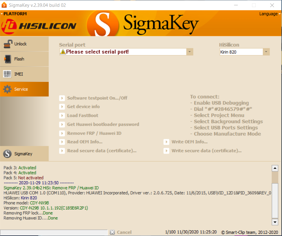 CDY-NX9B Remove FRP / Huawei ID done (Kirin 820) - GSM-Forum