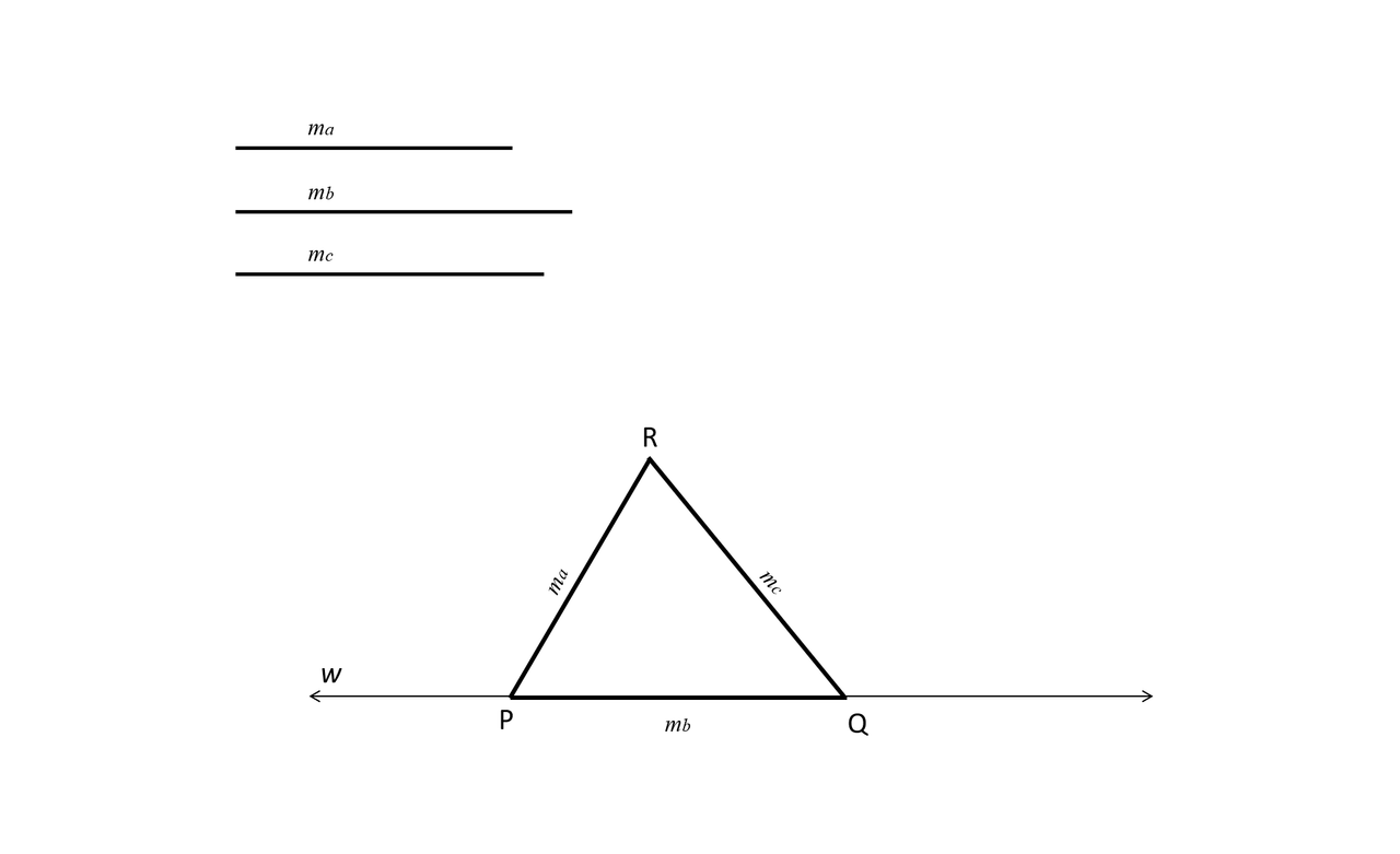 Construct a triangle, given the three medians. | Quizlet