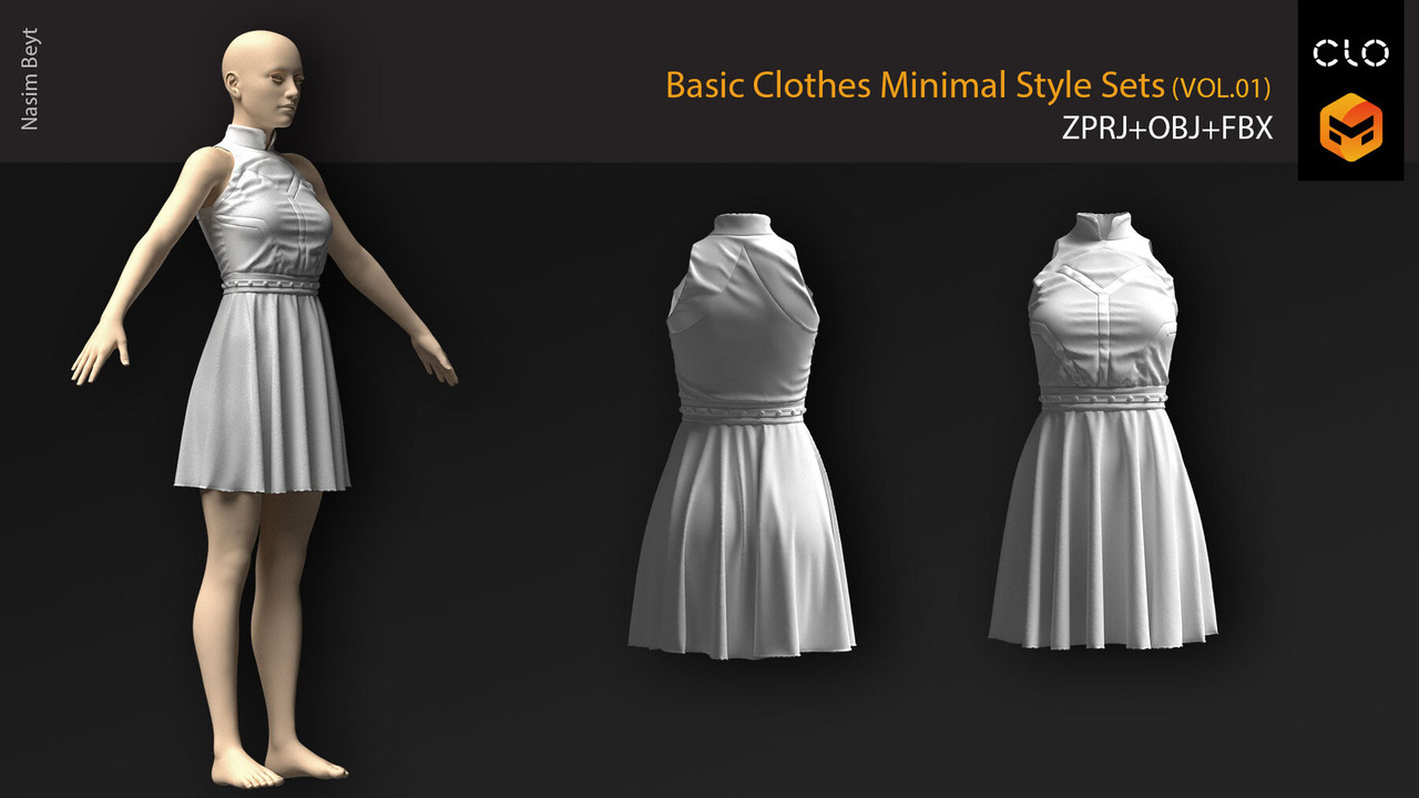 DRESS - Marvelous & Clo3d / FBX / OBJ 2025 - Free Daz 3D Models