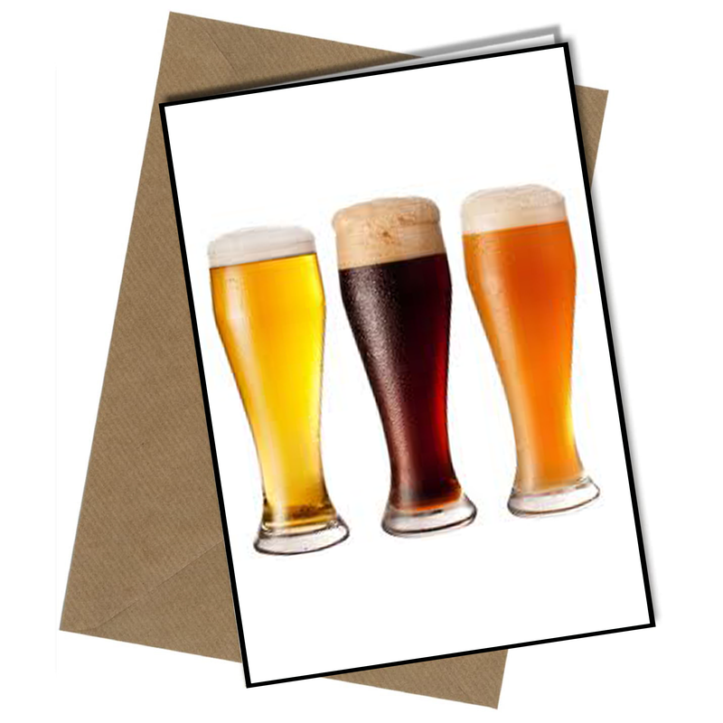 3 LARGE BEERS CARD — Postimages