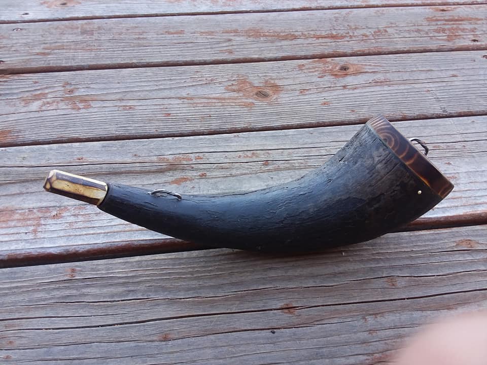 My first hand made powder horn My first hand made powder horn