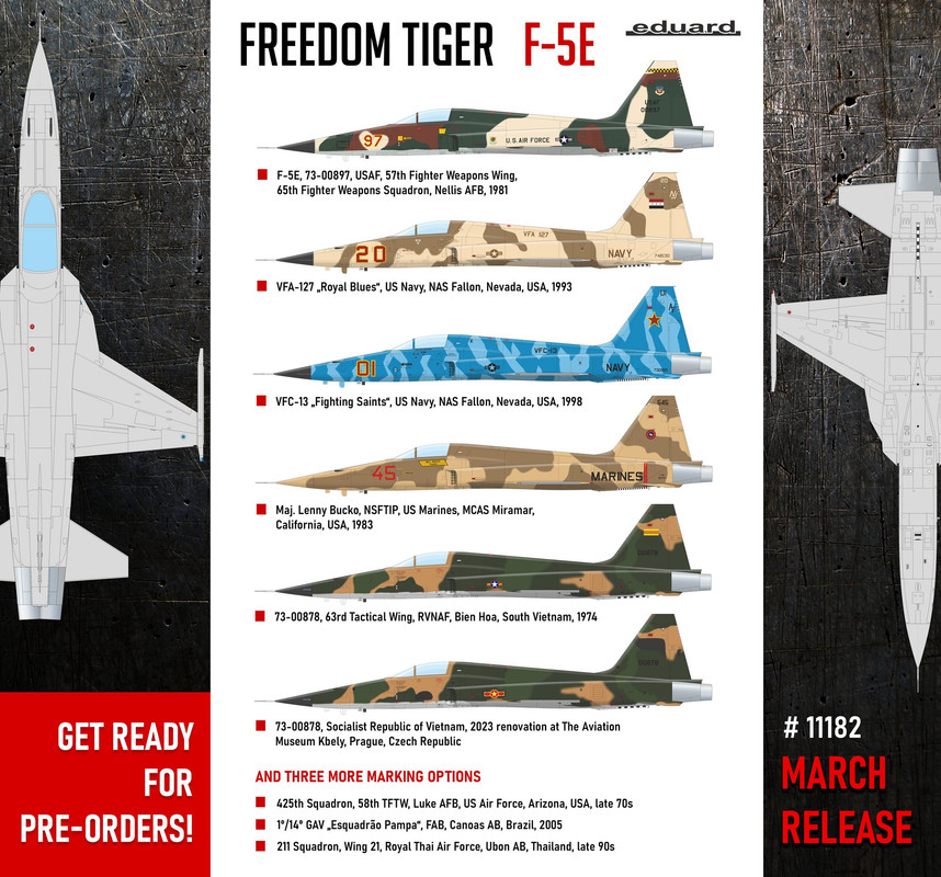1/48 - Northrop (R)F-5E Tiger II by AFV Club - released - F-5AT in 2025 ...