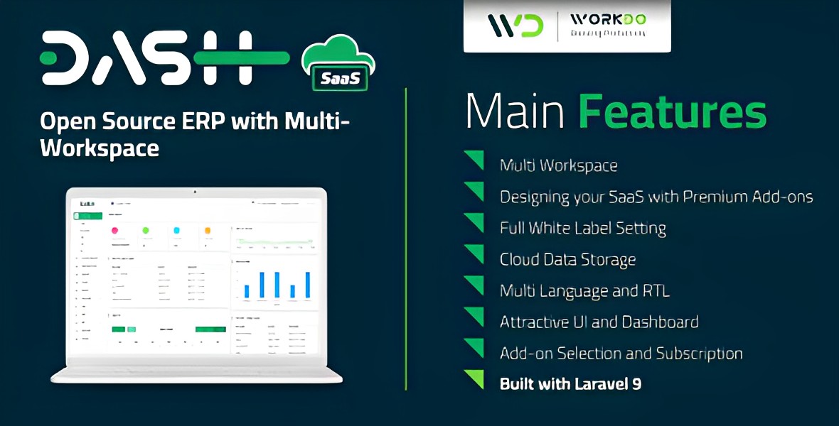 WorkDo Dash SAAS - Open Source ERP With Multi-Workspace PHP – Bliter GPL