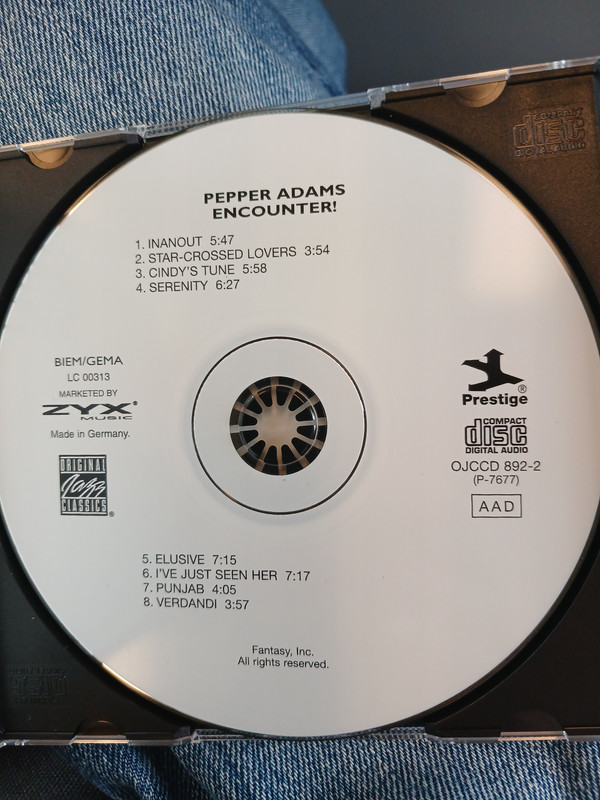 Pepper Adams – Encounter! (OJC CD, ZYX Germany 1996) – white label variation? | Steve Hoffman ...