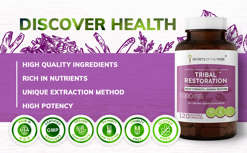 Tribal Restoration Capsules. Body Strength /Energy Restore – Secrets Of ...