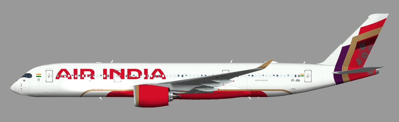 Airbus A350-900 Air India VT-JRA + VT-JRE – Azure AI