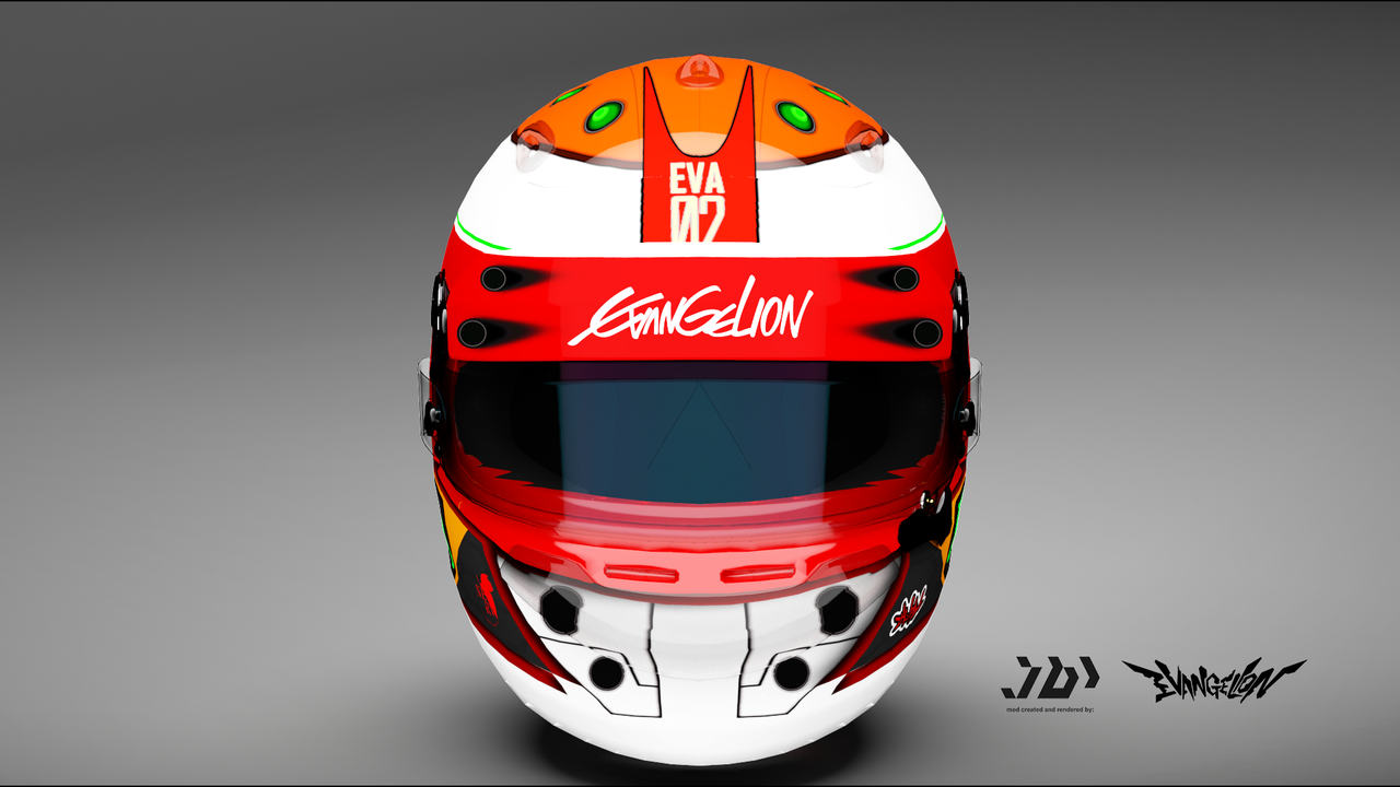 Evangelion EVA-02 Themed Career Helmet | OverTake.gg