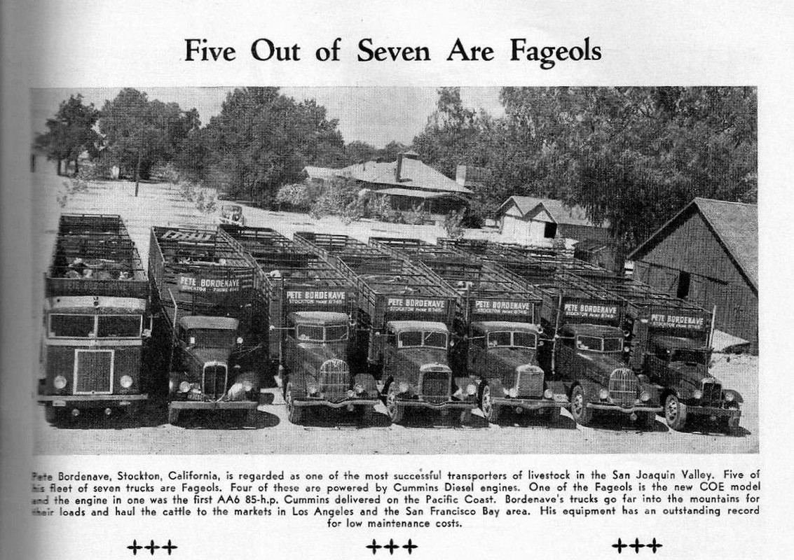 Fageol '38 COE Cummins AA 600 Pete Bordenave Motor Transportation Sep ...