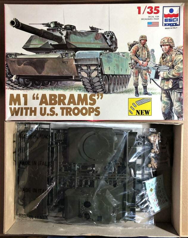 80's mould M1 abrams 105mm cannon replica kit ESCI with single pieces ...