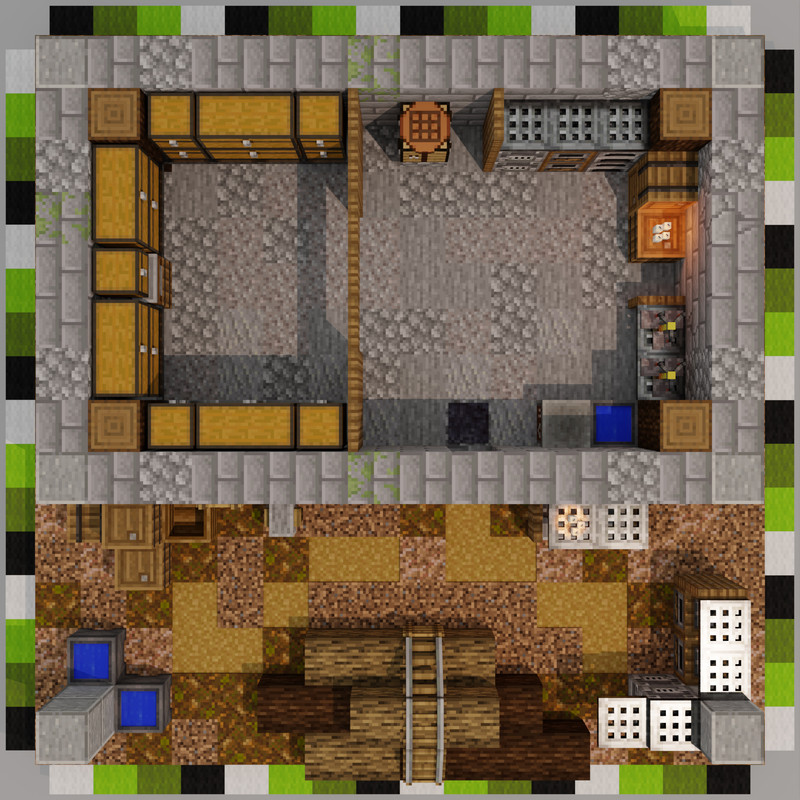 One Chunk Taiga Starter Base Minecraft Map