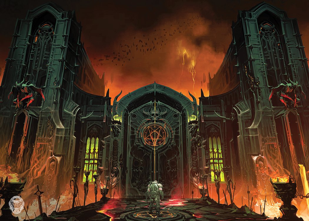 Check Out This Fantastic Concept Art For "Hell Gate" In DOOM ETERNAL