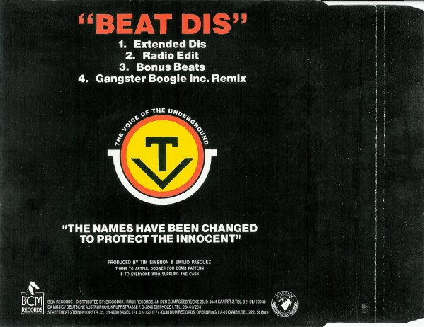 Bomb The Bass – Beat Dis ( CD, Maxi-Single)( BCM Records – B.C. 50-2093 ...