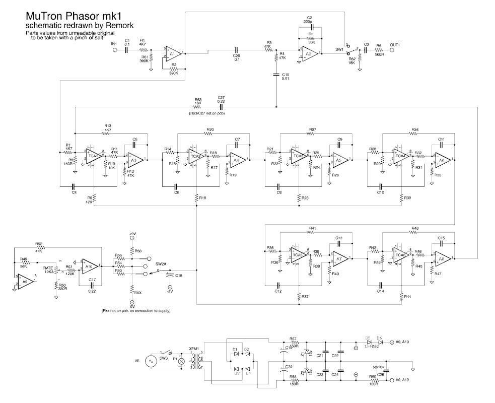 Mu tron Phasor I schematic redraw — Postimages