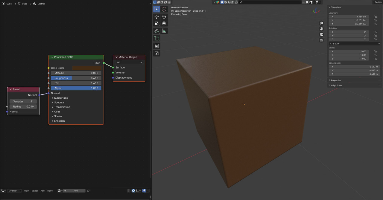 Bevel node in shader not working : r/blenderhelp