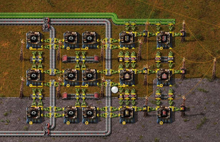 This is my first starter mall. Did I get the ratios right? : r/factorio