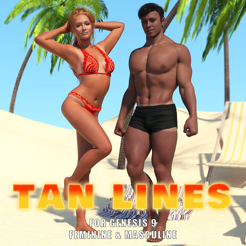 Tan Lines For G9F And G9M - Free Daz 3D Models