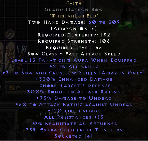 Faith Grand Matron Bow 15/2/3/330 Bin: 900 - Topic - d2jsp